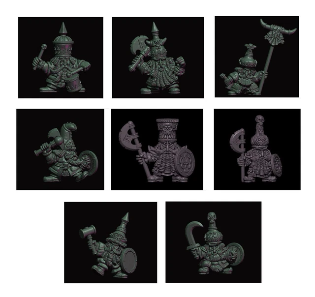 EVIL DWARF WARRIORS X20 Inc Command by Fabelzel 28mm/32mm Scale £19.99 ...