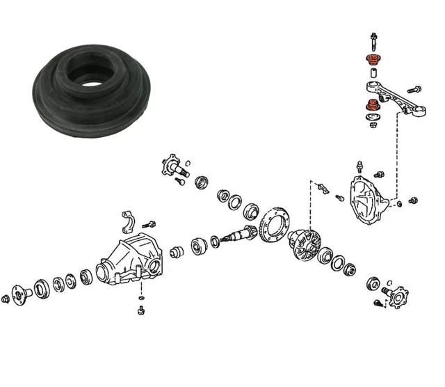 ARRIÈRE DIFFÉRENTIEL SUPPORT pour Toyota Dyna Granvia Hiace EUR 29,12 - PicClick FR