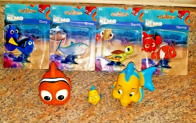 LOT DE 7 figurines Disney Pixar Finding Nemo Dory Flounder Nemo Squirt ...