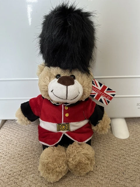 EMBRACE LONDON GUARD Teddy Bear Soldier Souvenir Large Plush Soft Toy ...