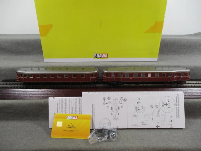 BRAWA H0 44357 Dieseltriebwagen mit Beiwagen der DB BR VT 62.9 Defekt ...