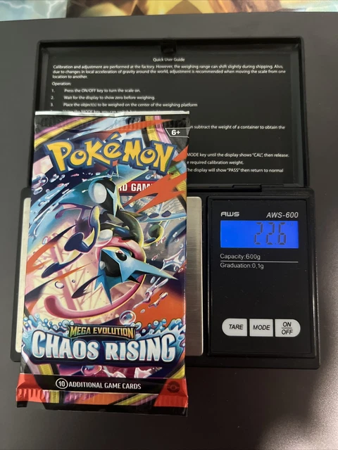 POKÉMON TCG HEAVY Chaos Rising Booster Pack Factory Sealed! 22.6 g Gold ...