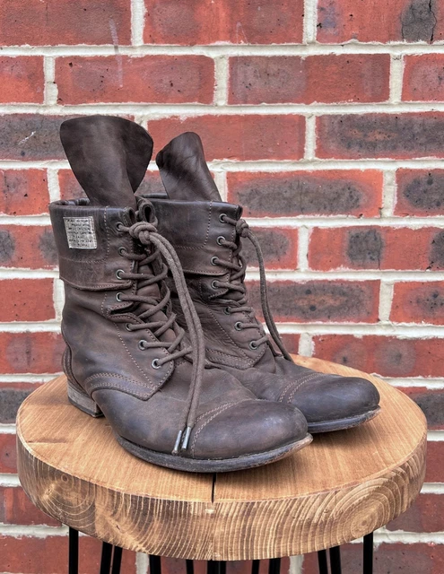 ALL SAINTS MENS FOLD Leather Lace up Boot UK9 EU43 US10 Brown AllSaints ...