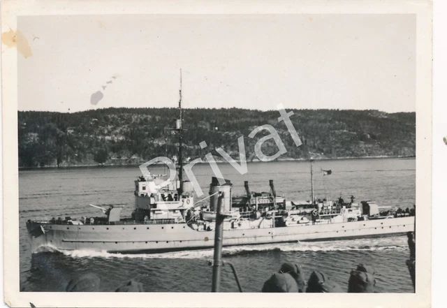 FOTO WKII WEHRMACHT Minensuchboot im Oslofjord Untern. Weserübung ...