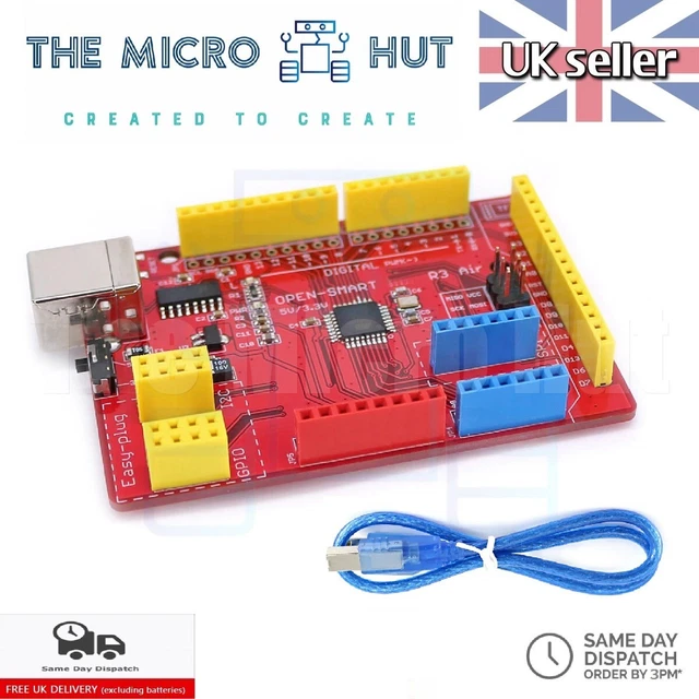 UNO R3 328 ATMEGA328P compatible Arduino CH340G 5V 3,3V niveaux ...