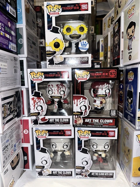 FUNKO POP HOT Topic Exclusive Terrifier Art The Clown Lot 1593 1672 All ...
