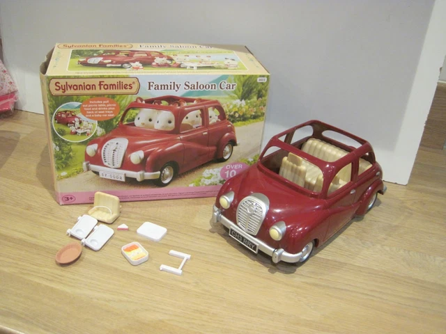 SYLVANIAN FAMILIES VINTAGE Red Family Saloon Car in original box in VGC ...