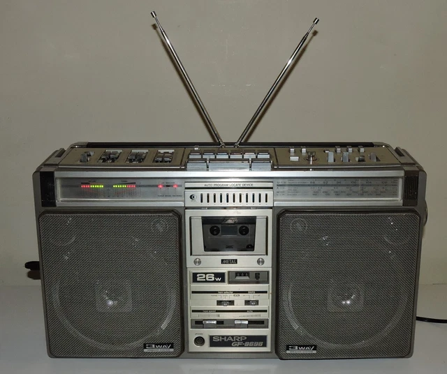 RARE VINTAGE SHARP GF-9696 boombox ghetto blaster for repair ...