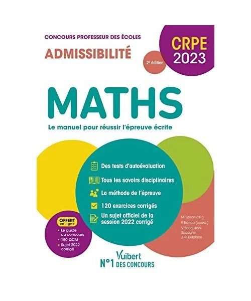 MATHS - CRPE 2023-2024 - Epreuve écrite d'admissibilité: Concours ...