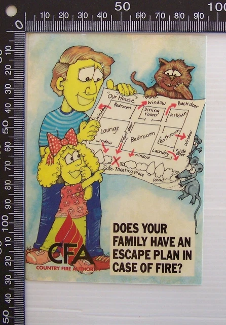 VINTAGE CFA COUNTRY Fire Authority Victoria Escape Plan Safety Promo ...