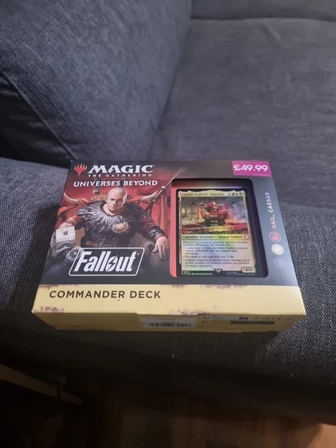 MTG FALLOUT COMMANDER Deck Hail, Caesar Booster Pack Deck Box Trading ...