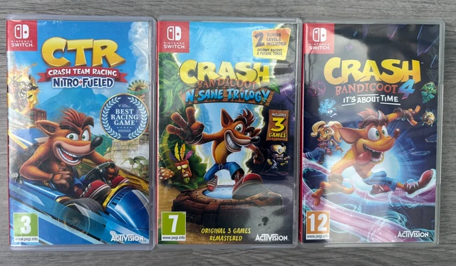 BUNDLE OF 3 Crash Bandicoot Nintendo Switch Games VGC - CTR/About Time ...