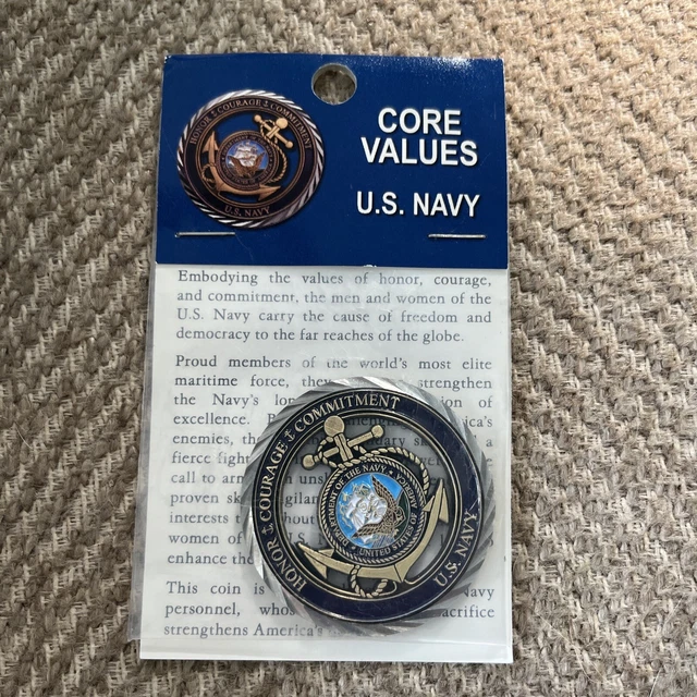 US NAVY CORE Values Challenge Coin $9.99 - PicClick