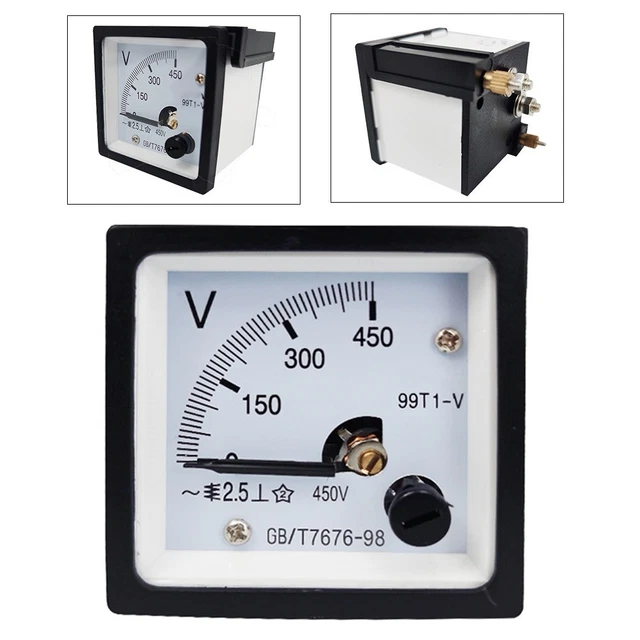 ANALOG PANEL AMMETER Panel Meter Test Meter 4.8*4.8cm AC250V/300V/450V ...
