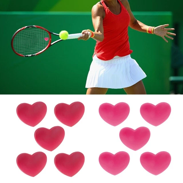 5 PIECES TENNIS Racket Vibration Dampener Dampener Heart-shaped Shock ...