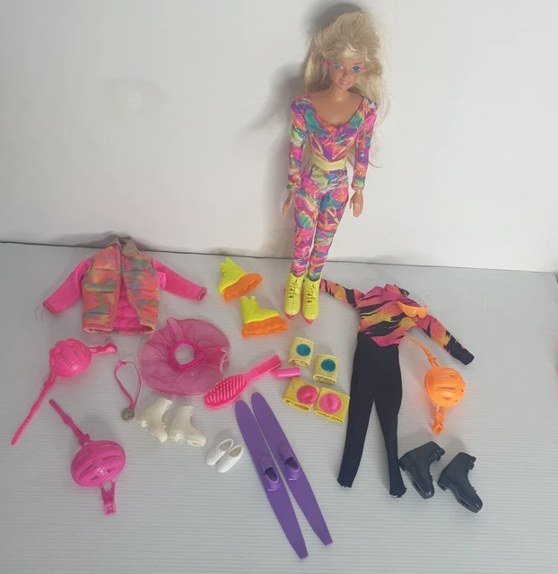 MATTEL 1994 BARBIE Ken Hot Inline Skatin' Barbie Doll Suits Ski Jacket ...