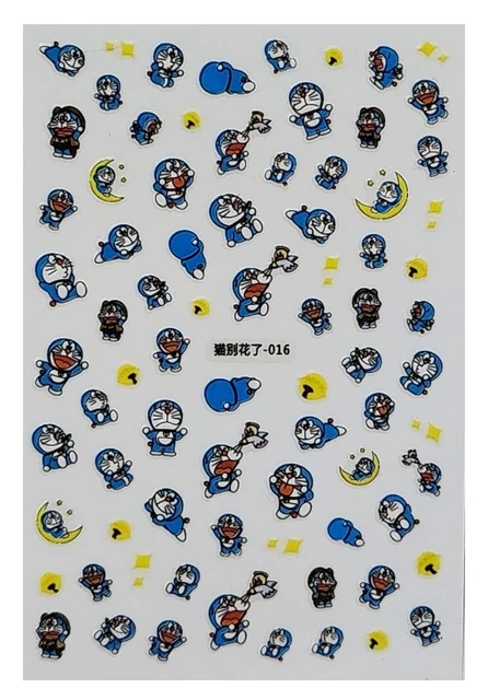 NAIL ART STICKERS Transfers Adhesive Doraemon Comic Cartoon Characters ...