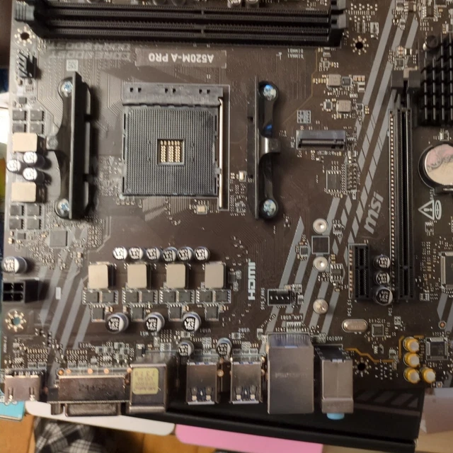 MSI A520M-A PRO Motherboard Socket AM4/A520/DDR4/S-ATA 600/Micro ATX ...