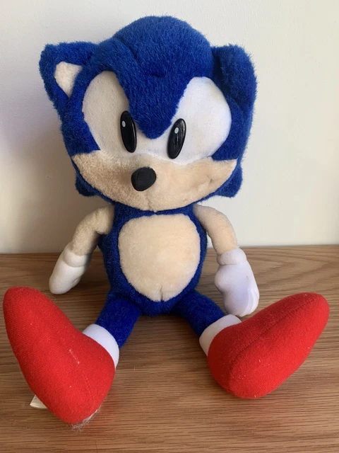 VINTAGE SONIC THE Hedgehog Sega Blue Color 1992 Europe 40cm Plush Doll ...