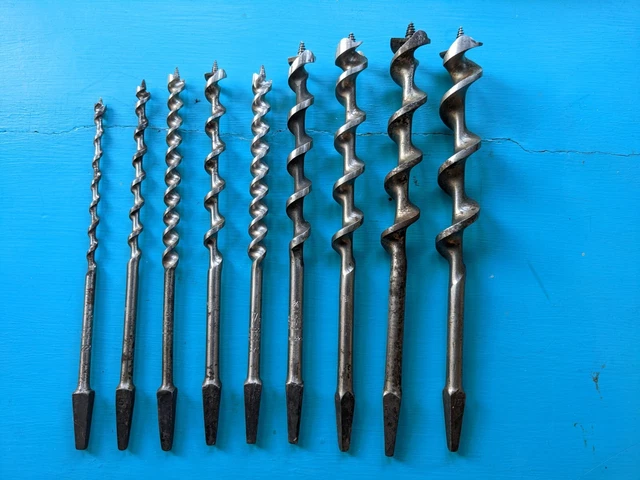 PACK OF 9 William Ridgway Marples, Sheffield, Auger Bits, [E026] £15.00 ...