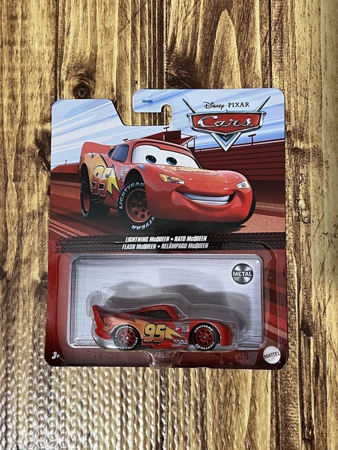 DISNEY PIXAR CARS Transforming Lightning McQueen Metal Series Red Card ...