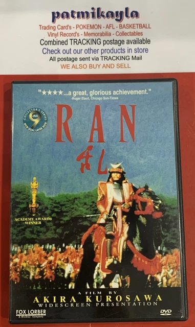 RAN 1985 DVD Akira Kurosawa Film based on Shakespeare King Lear ...