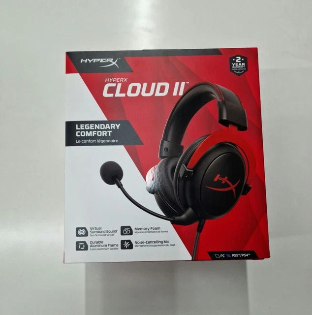 HYPERX CLOUD 2 II Cuffie Gaming per PC/PS4/Mac, Rosso. Connessione ...
