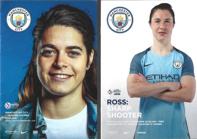 3 X MANCHESTER City v Reading womens programmes all listed £3.31 ...