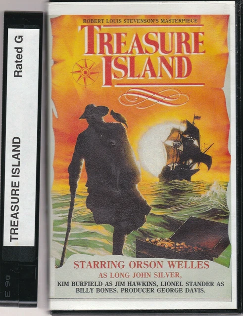 RARE VHS VIDEO Tape TREASURE ISLAND Orson Wells Small Box $0.99 ...