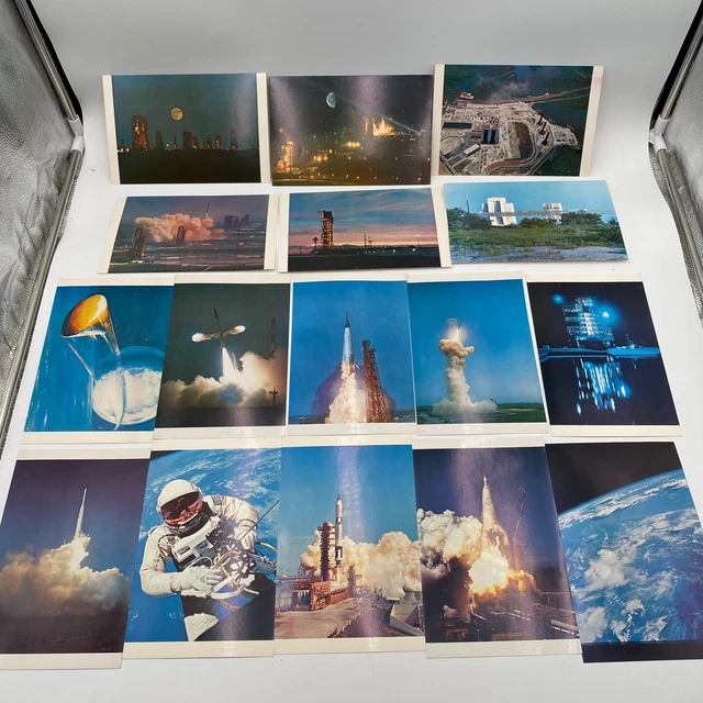 VINTAGE 60S NASA Photos Post Cards Space Atlas Rocket Launch Astronaut ...