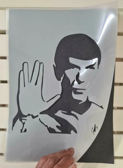 STAR TREK MR Spock Stencil MYLAR A4 sheet strong reusable wall craft ...