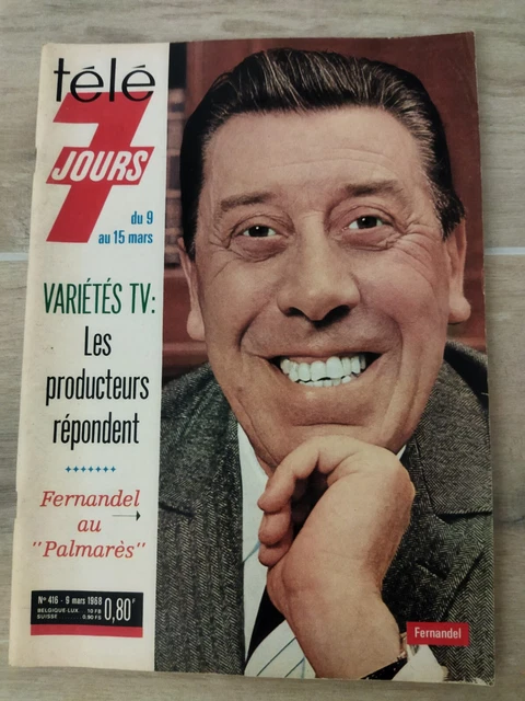 TÉLÉ 7 JOURS 416 Fernandel Marlène Jobert Canard Saturnin Eva Rota ...