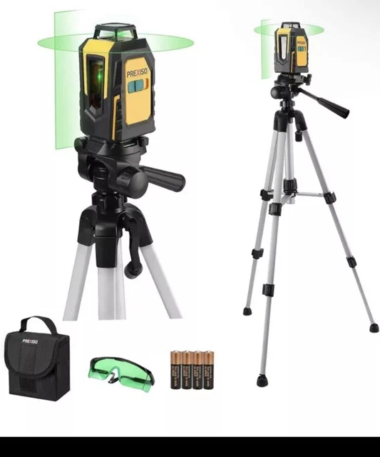 PREXISO LIVELLA LASER 360° 100 piedi autolivellante linea trasversale ...