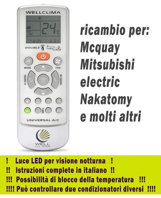 MCQUAY MITSUBISHI ELECTRIC Nakatomy Air Conditioner Remote Control £10. ...