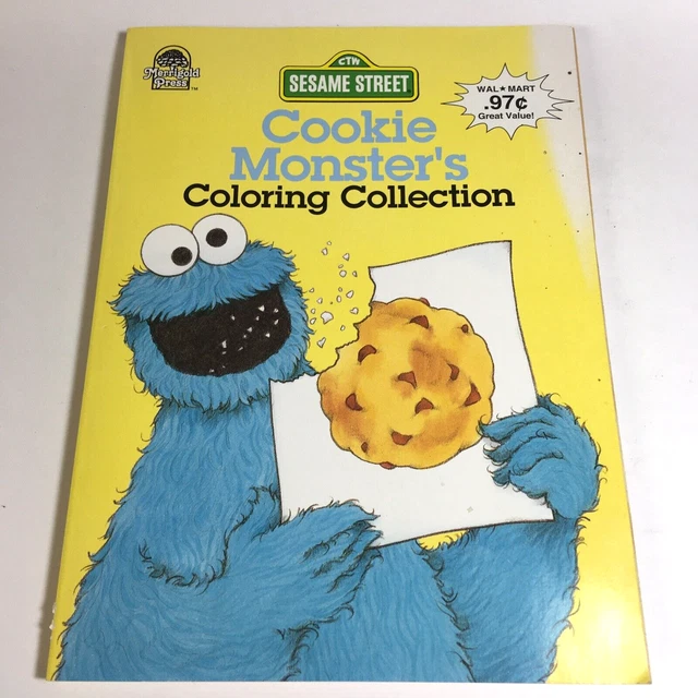 SESAME STREET COOKIE Monster's Coloring Collection Book 1990 VTG ...