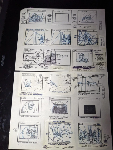 HE-MAN ANIMATION CELS ART FILMATION SKELETOR ART She-Ra STORYBOARDS 80 ...