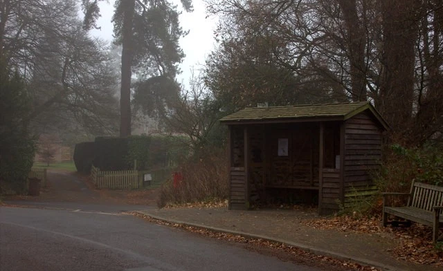 PHOTO 6X4 BUS shelter at Gomshall The junction of Queens Street and ...