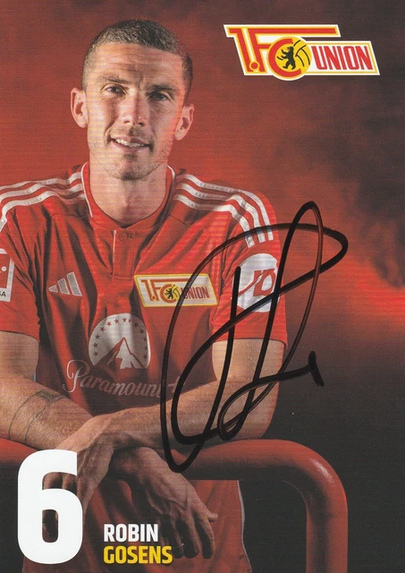ROBIN GOSENS AUTOGRAMMKARTE 2023/24 UNION BERLIN 2023/2024 NEU GERMANY ... ROBIN GOSENS AUTOGRAMMKARTE 2023/24 UNION BERLIN 2023/2024 NEU GERMANY ...
