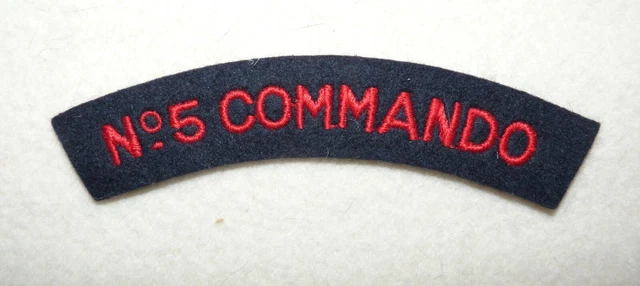 REPRO WW2 BRITISH Number Five No 5 Commando Shoulder Title Patch £6.54 ...