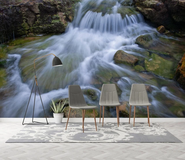 3D CLEAR STREAM K6413 Wallpaper Mural Self-adhesive Removable Sticker ...