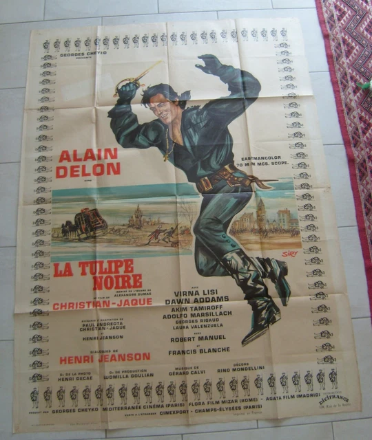 LA TULIPE NOIRE ANCIENNE AFFICHE CINEMA DICIFRANCE 120 x 160 cm ALAIN DELON EUR 150,00 - PicClick FR