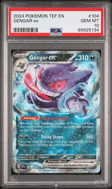 PSA 10 GENGAR Ex #104 2024 Pokemon Tef Forze Temporali 89925134 EUR 0 ...