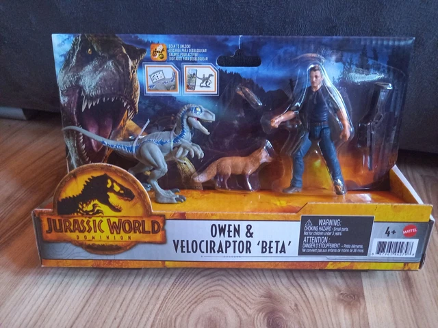 MATTEL JURASSIC WORLD Dominion Owen & Velociraptor 'Beta' NEW ...