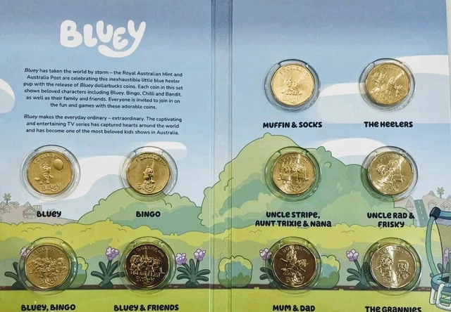 BLUEY COIN FULL Set 2024 Australia Post $69.99 - PicClick AU