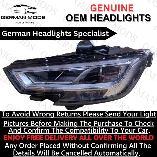 AUDI A3 S3 RS3 8v Full Led Complete Headlight Left Side Genuine Oem £749.00 - PicClick UK