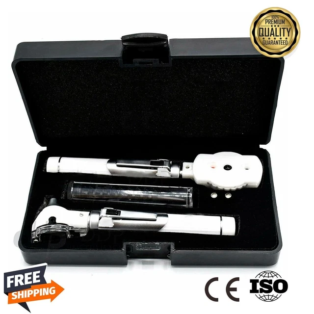 OTOSCOPE OPHTALMOSCOPE FIBRE Optique Examen Led ORL, Set Diagnostic ...