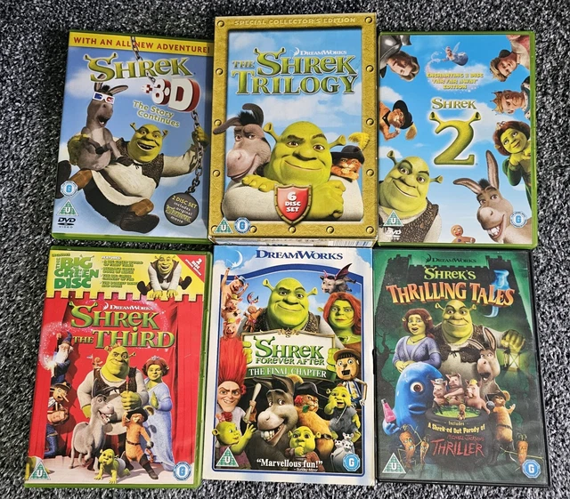SHREK DVD BUNDLE 1, 2, 3, Final Chapter & Thrilling Tales FREE POSTAGE ...