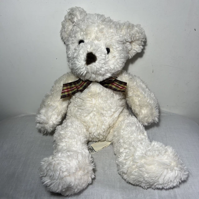 VINTAGE ST MICHAEL Marks And Spencer Teddy Bear Cream Bean Filled Plush Toy 13” £19.99 - PicClick UK