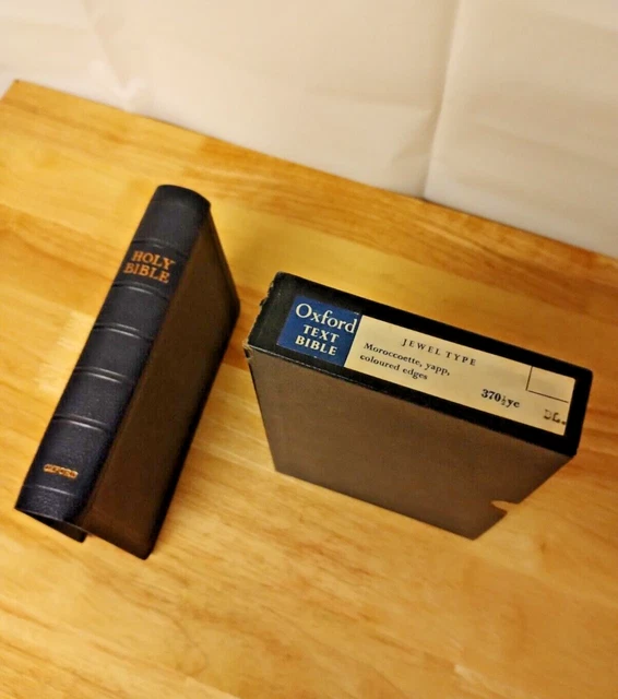 THE HOLY BIBLE KJV Oxford Text Bible Jewel Type Moroccette, yapp ...