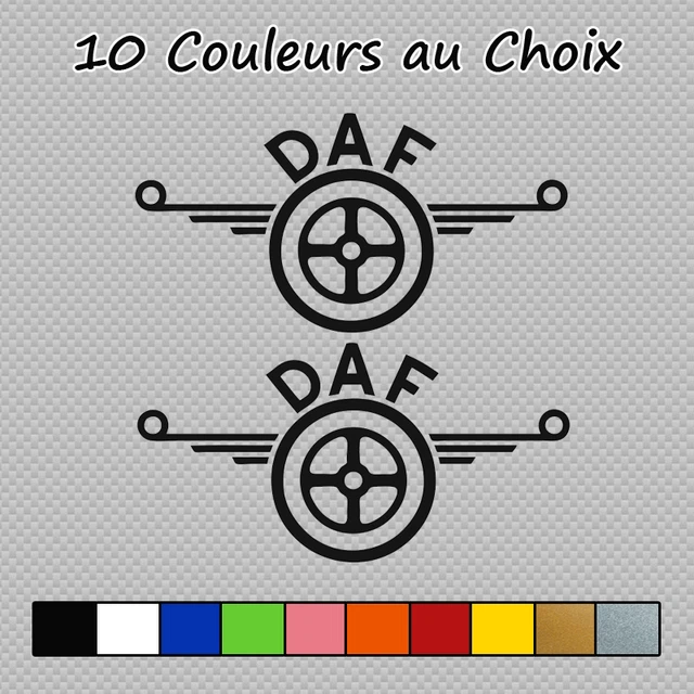 2 STICKERS DAF Logo Decal D-511 Trucks Scania Iveco Volvo MAN Couleurs ...